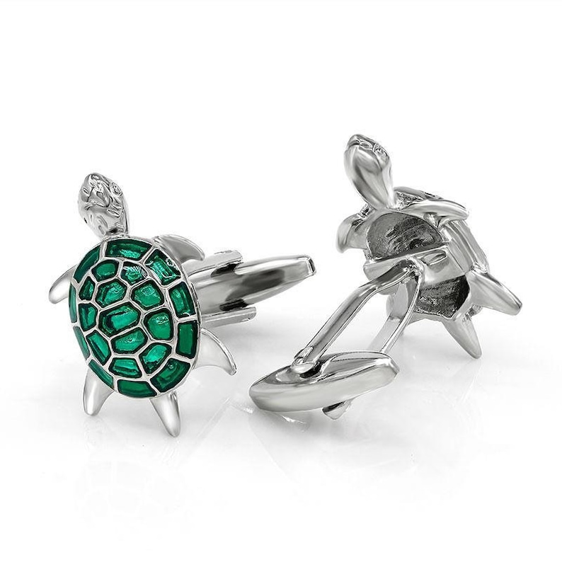 Turtle Cufflinks Tortoise Cuff Link Set Gift for Him - Etsy UK
