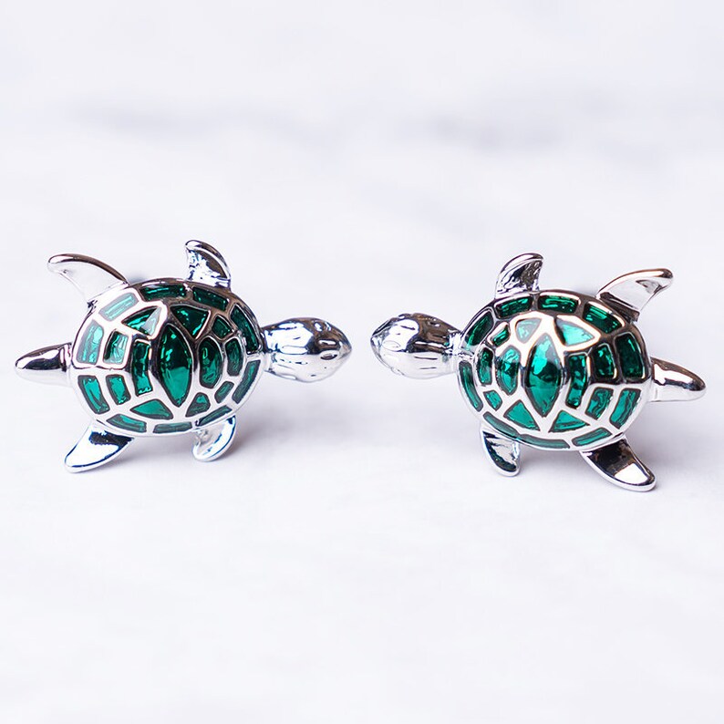 Turtle Cufflinks Tortoise Cuff Link Set Gift for Him - Etsy UK