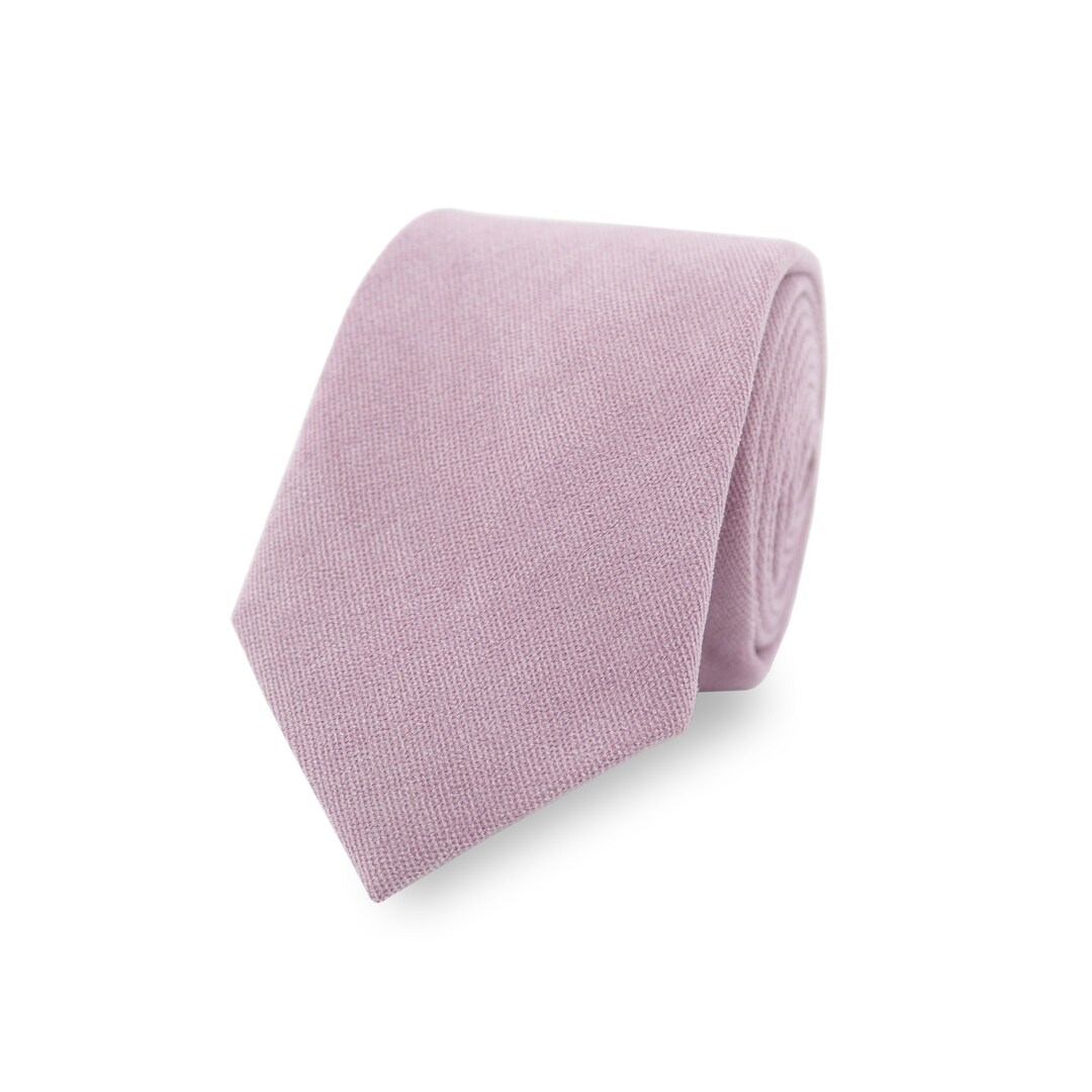Pastel Purple Brushed Cotton Tie, Handmade 100% Premium Cotton ...