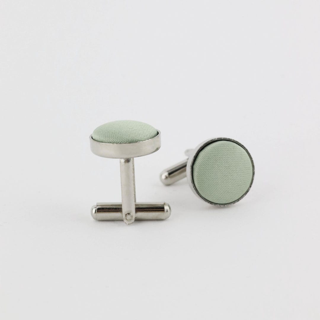 Sage Green Faced Cufflinks | Colourful Cufflinks | Gift for Him ...
