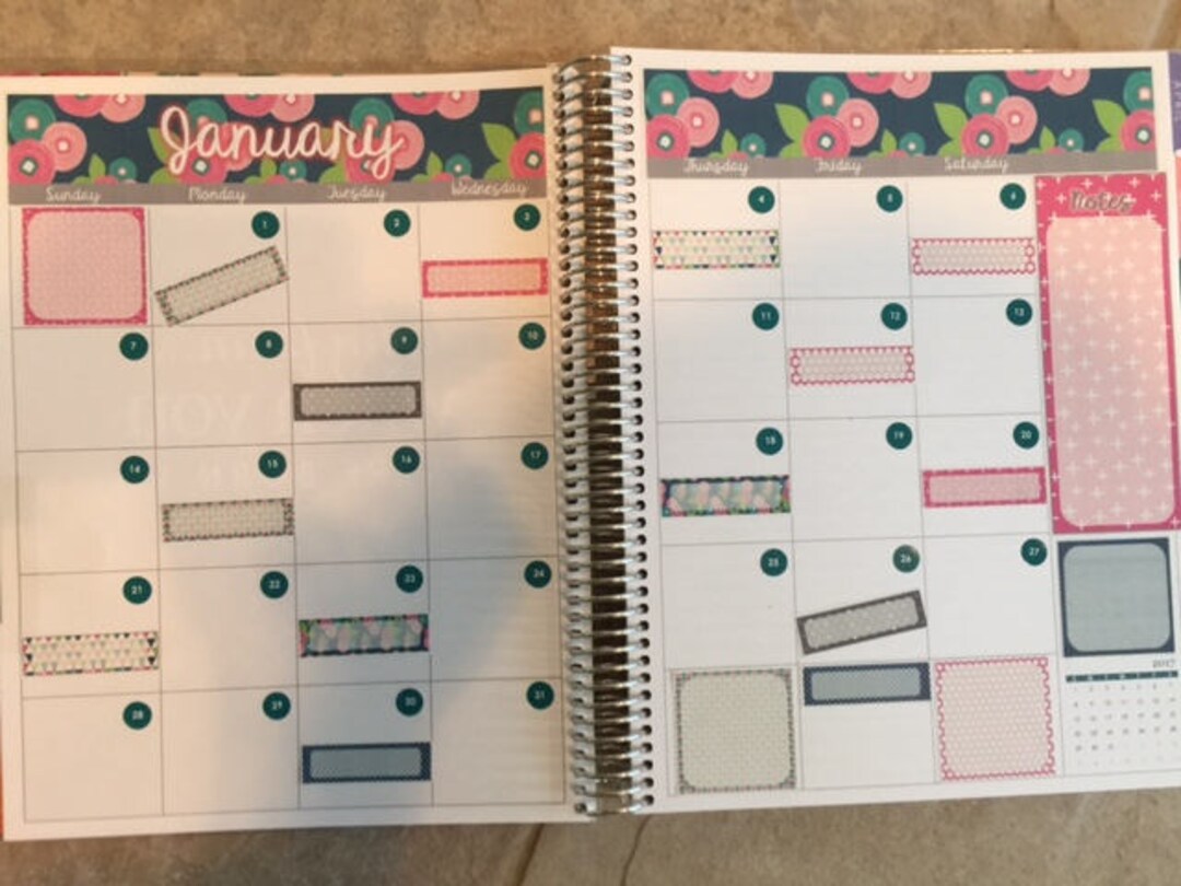 Monthly Layouts for Erin Condren Teacher Planner All 12 Months! - Etsy