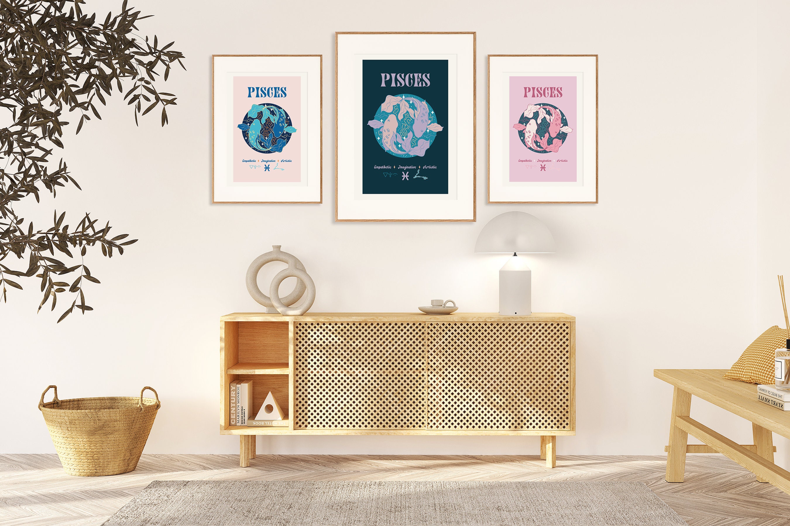 Pisces Fish Print Pisces Wall Art Astrology Decor Pisces - Etsy