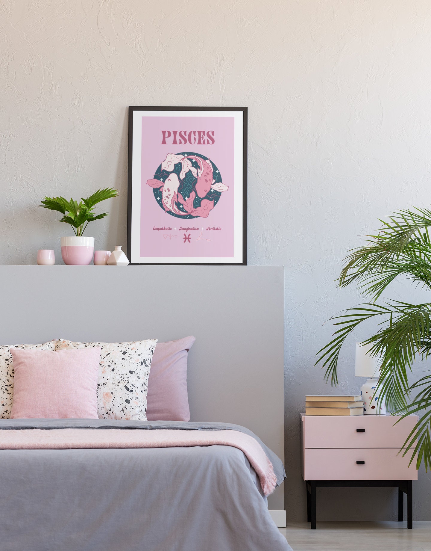 Pisces Fish Print Pisces Wall Art Astrology Decor Pisces - Etsy