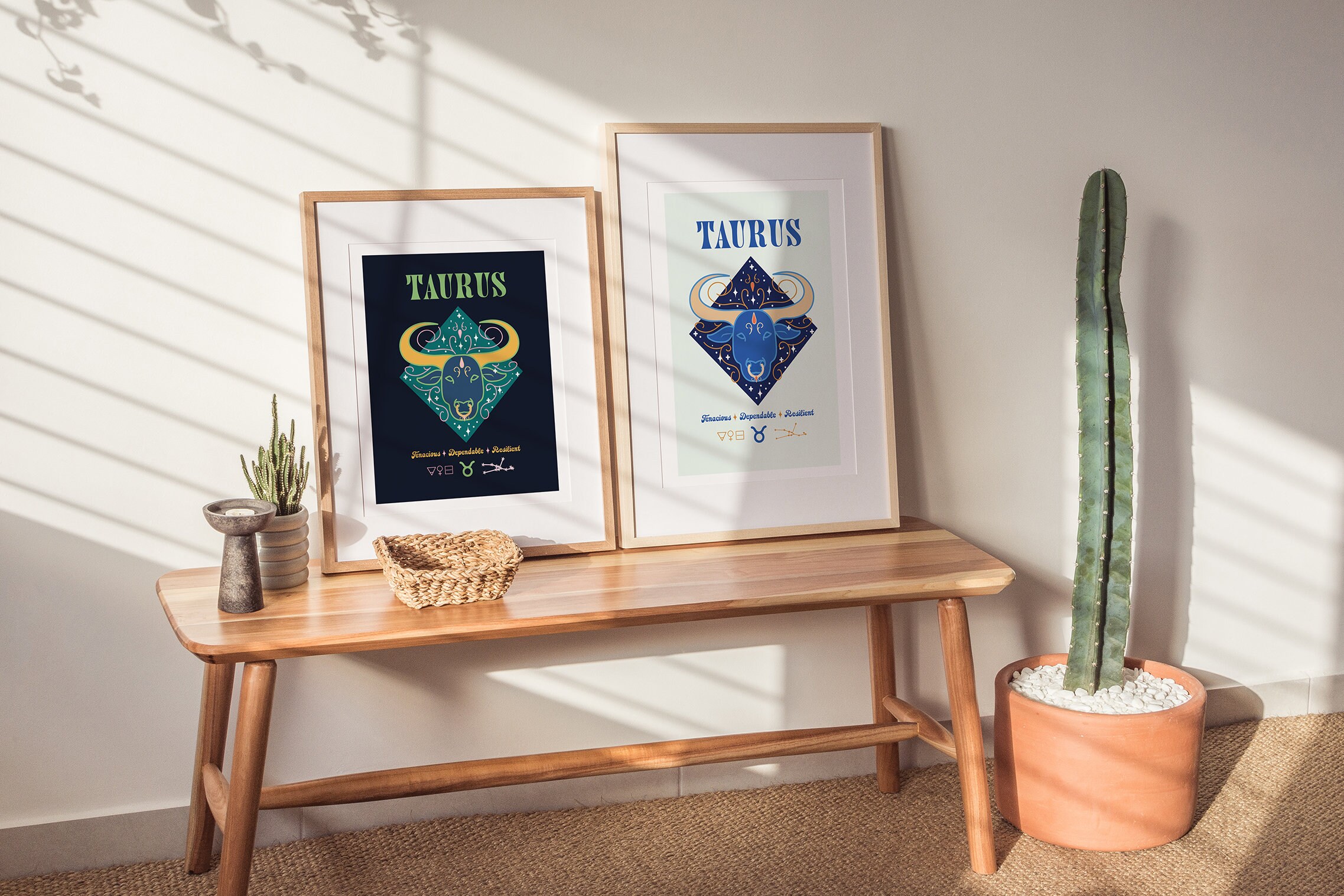 Taurus Bull Print Taurus Wall Art Astrology Decor Taurus - Etsy