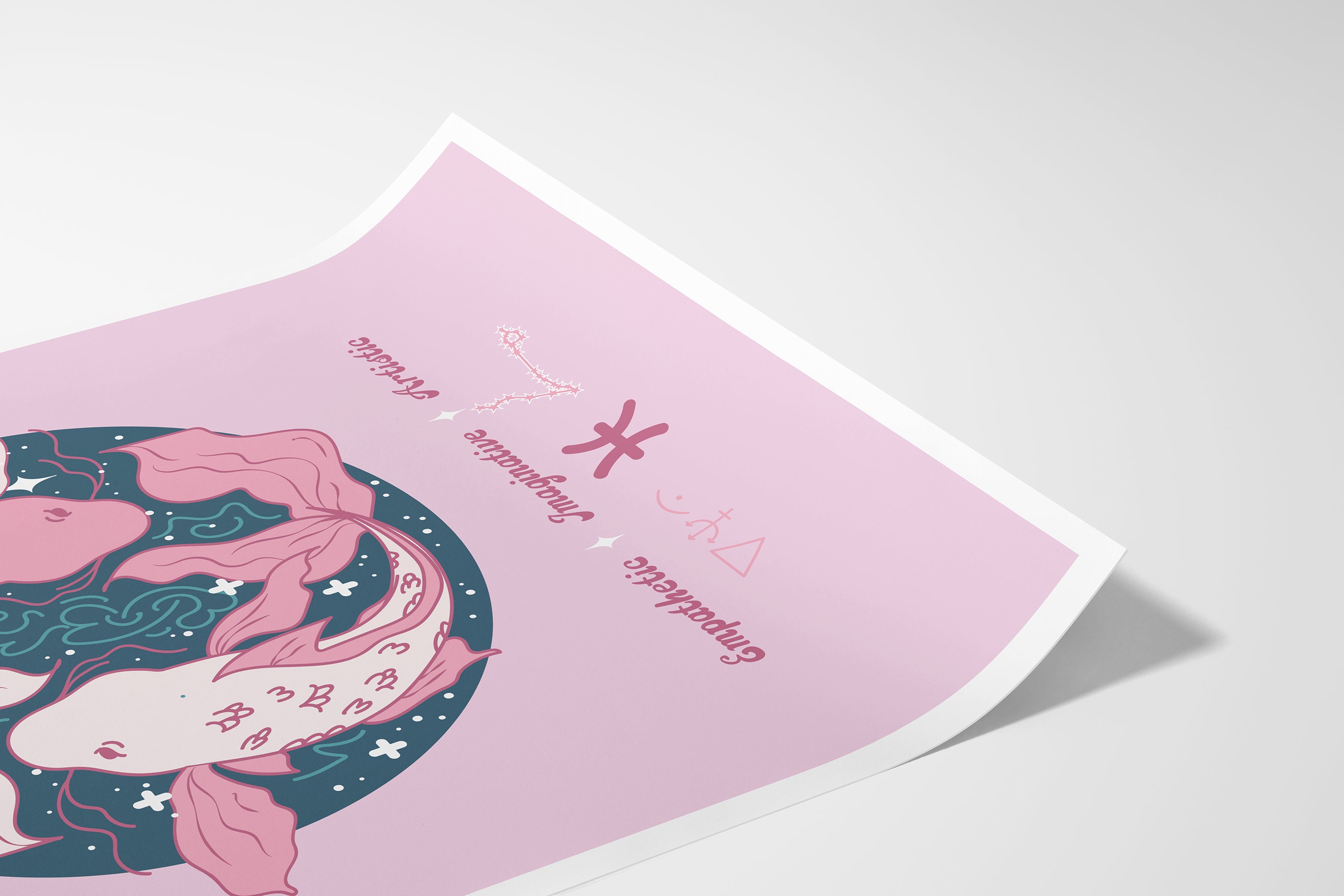 Pisces Fish Print Pisces Wall Art Astrology Decor Pisces - Etsy