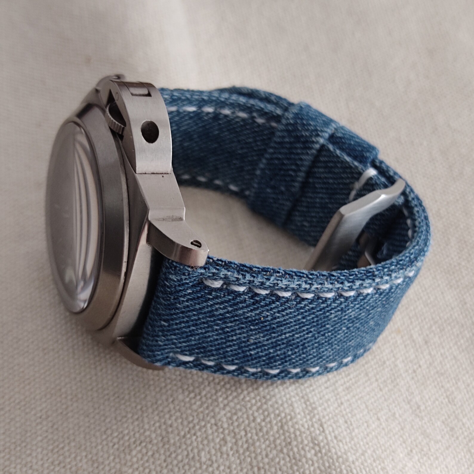Light Blue Jeans Strap Suitable for Panerai or Other Watch Brand. - Etsy