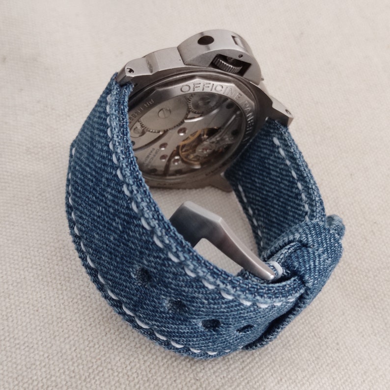 Light Blue Jeans Strap Suitable for Panerai or Other Watch Brand. - Etsy