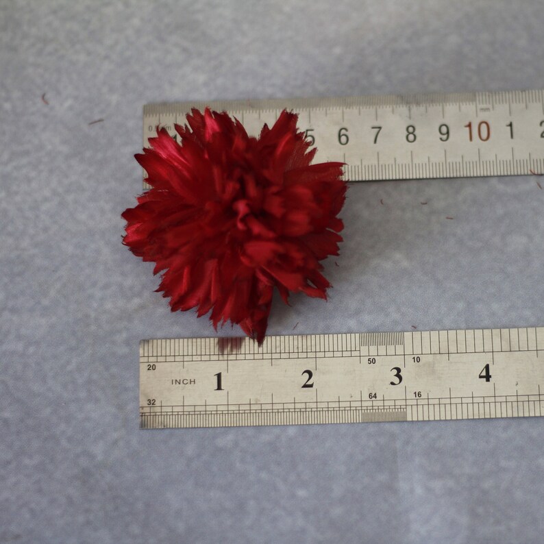 Hadestown Flower Red Carnation Silk Flower Brooch - Etsy