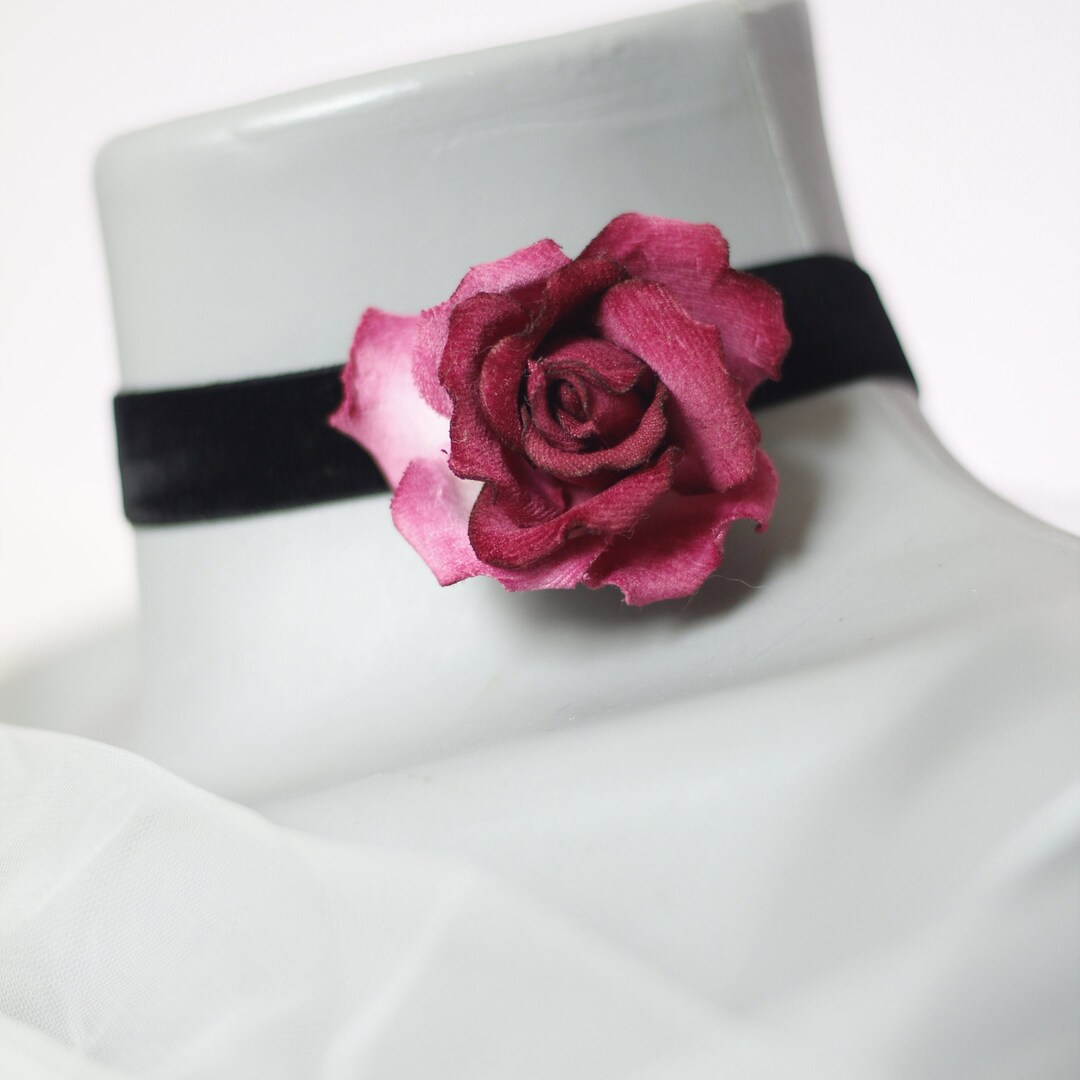 Flower Choker Rose Choker Trendy Choker Hair Stylist Gift - Etsy