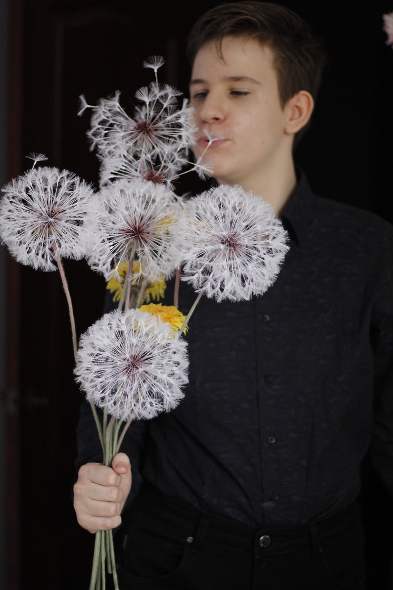 Artificial Dandelion Bouquet Dandelion Decor Giant Dandelion - Etsy