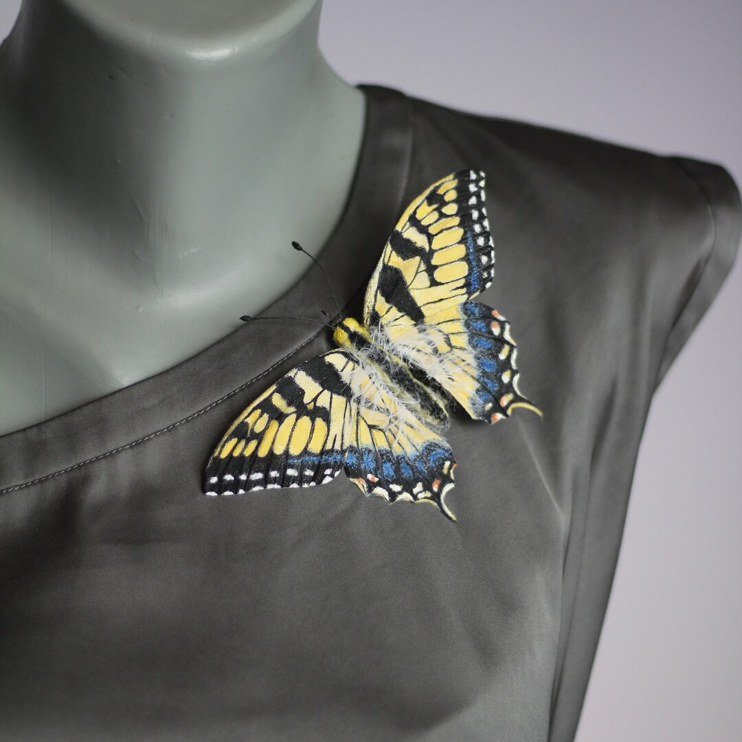Yellow Swallowtail Butterfly Pin Moth Brooch Bestie Gifts - Etsy