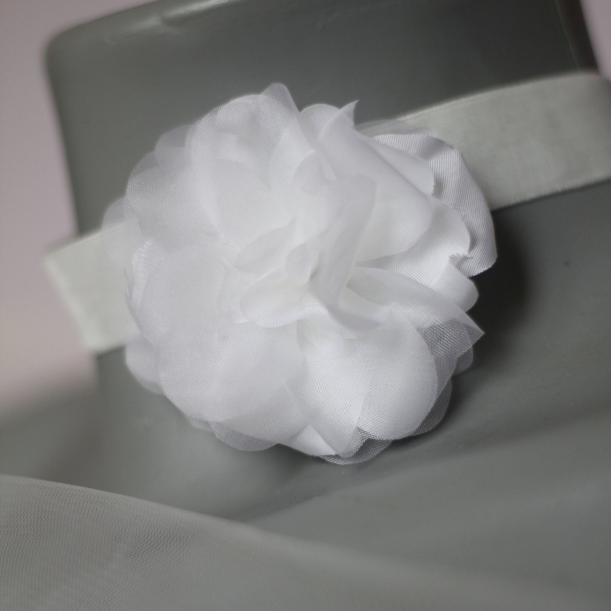 White Rose Choker Silk Flower Necklace Silk Flower Choker - Etsy