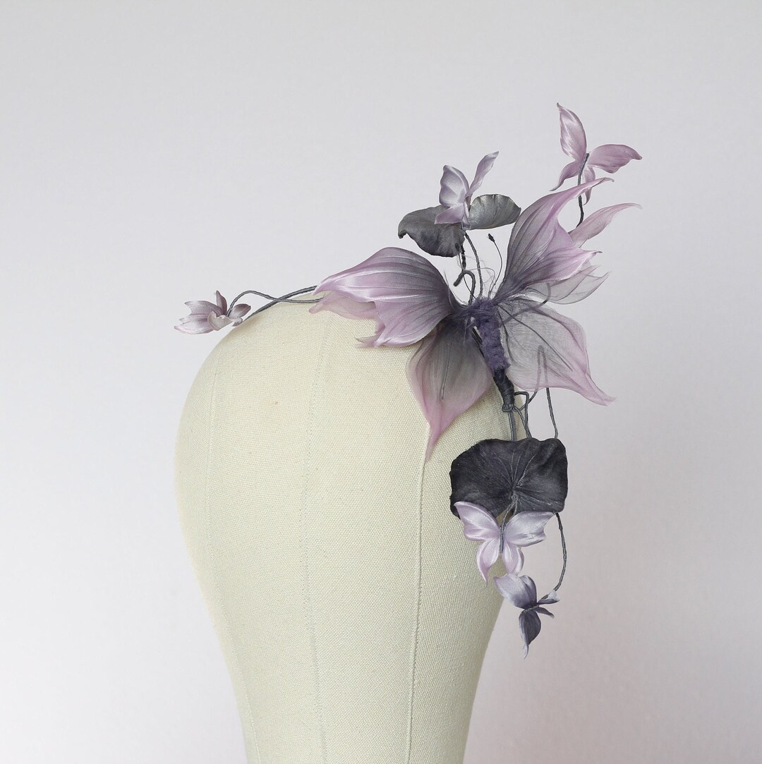 Unique Pink Butterfly Fascinator: Statement Hairpiece With Silk ...