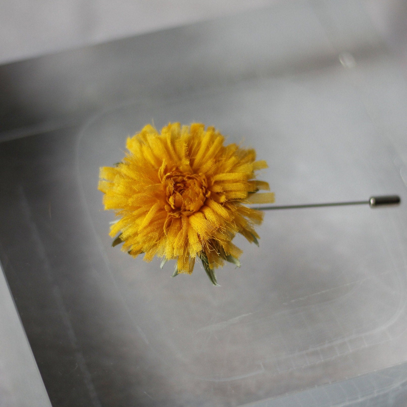 Dandelion Pin Yellow Boutonniere for Men - Etsy