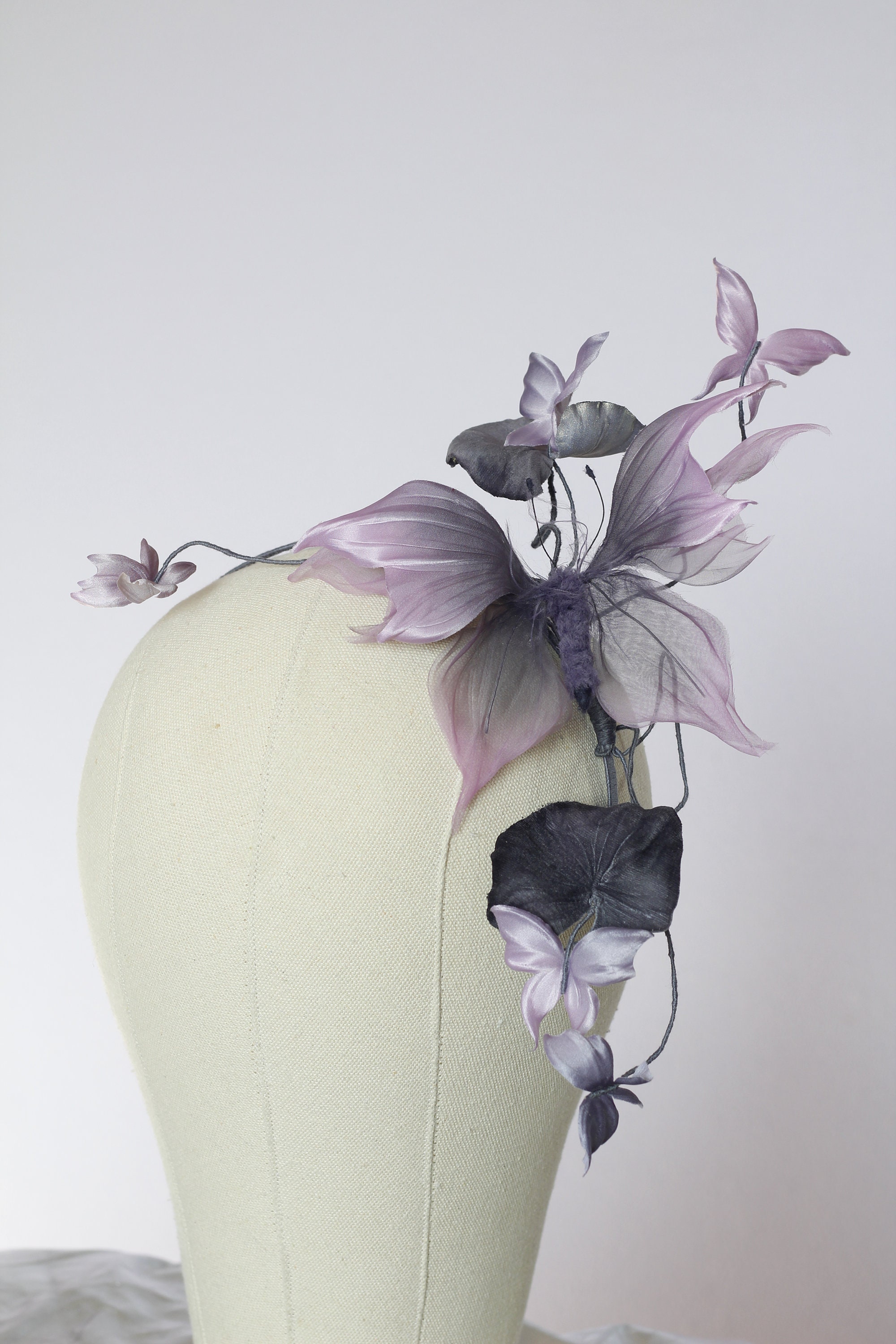 Unique Pink Butterfly Fascinator: Statement Hairpiece With Silk ...