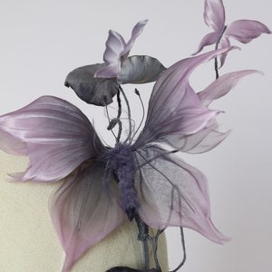Unique Pink Butterfly Fascinator: Statement Hairpiece With Silk ...