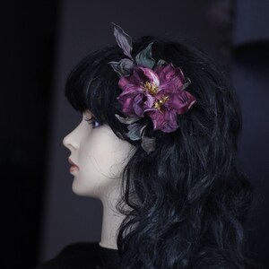 Goth Accessories Floral Hair Piece Gothic Bridal Comb Goth Wedding - Etsy