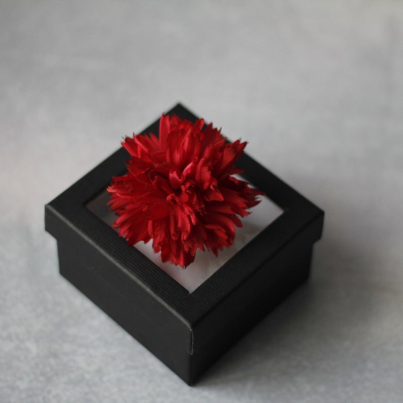 Hadestown Flower Red Carnation Silk Flower Brooch - Etsy