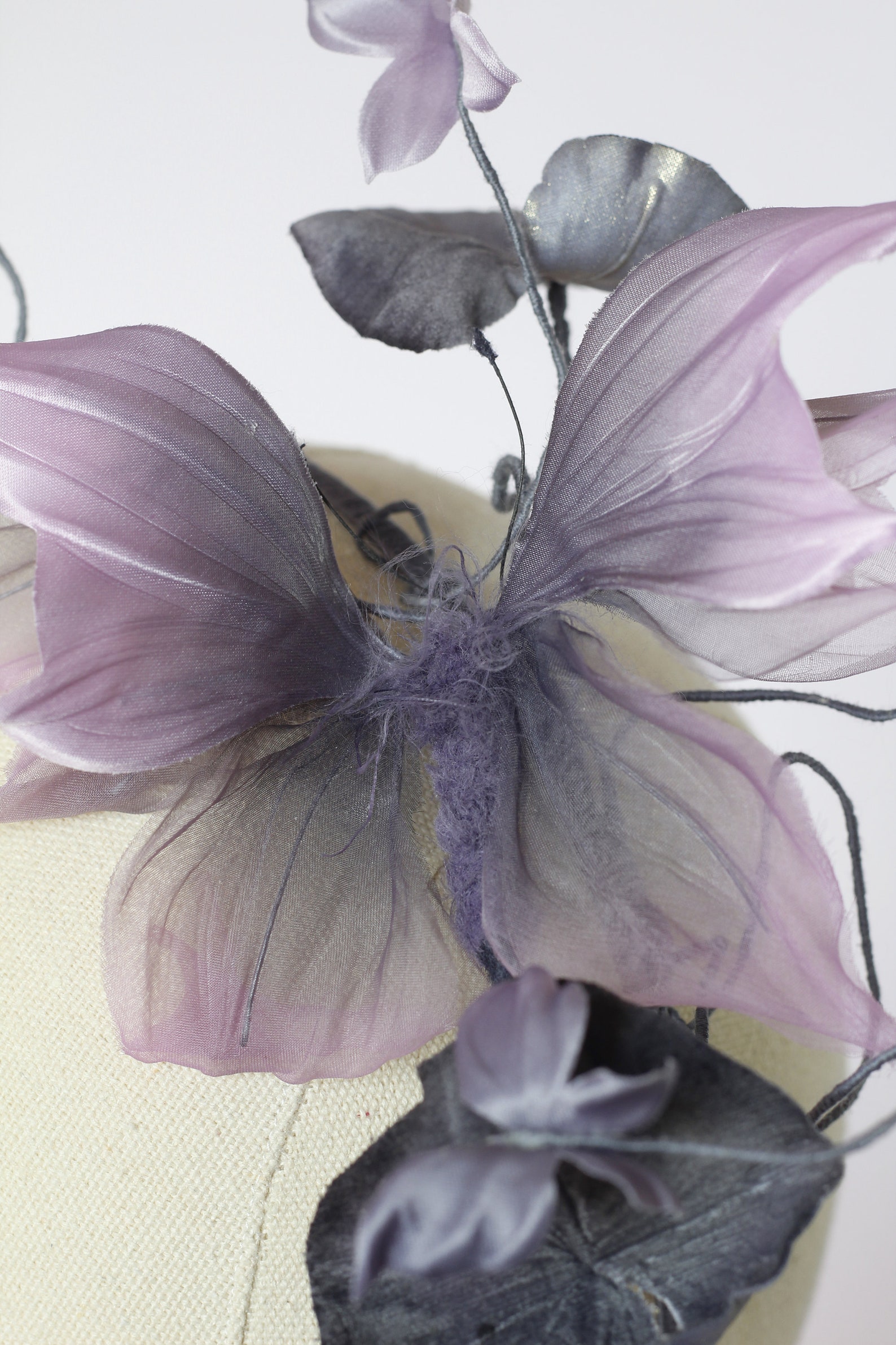 Unique Pink Butterfly Fascinator: Statement Hairpiece With Silk ...