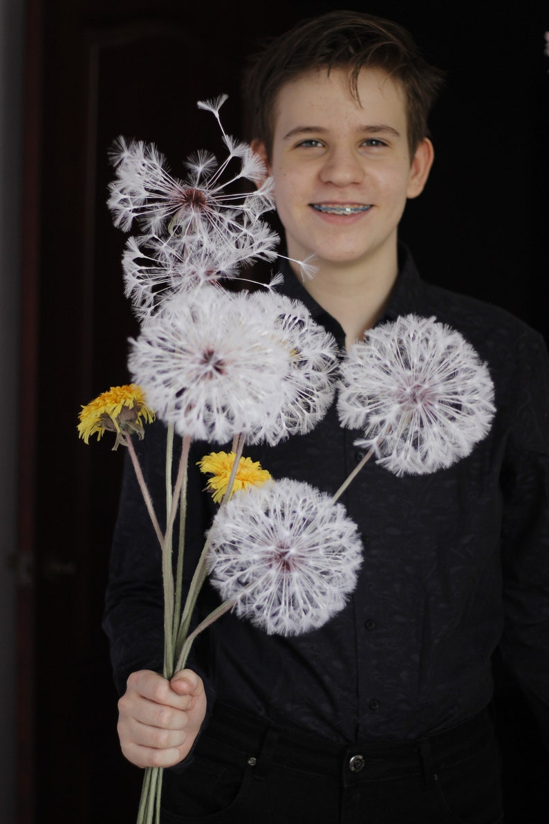 Artificial Dandelion Bouquet Dandelion Decor Giant Dandelion - Etsy