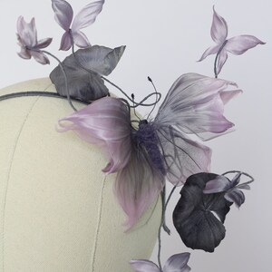 Unique Pink Butterfly Fascinator: Statement Hairpiece With Silk ...
