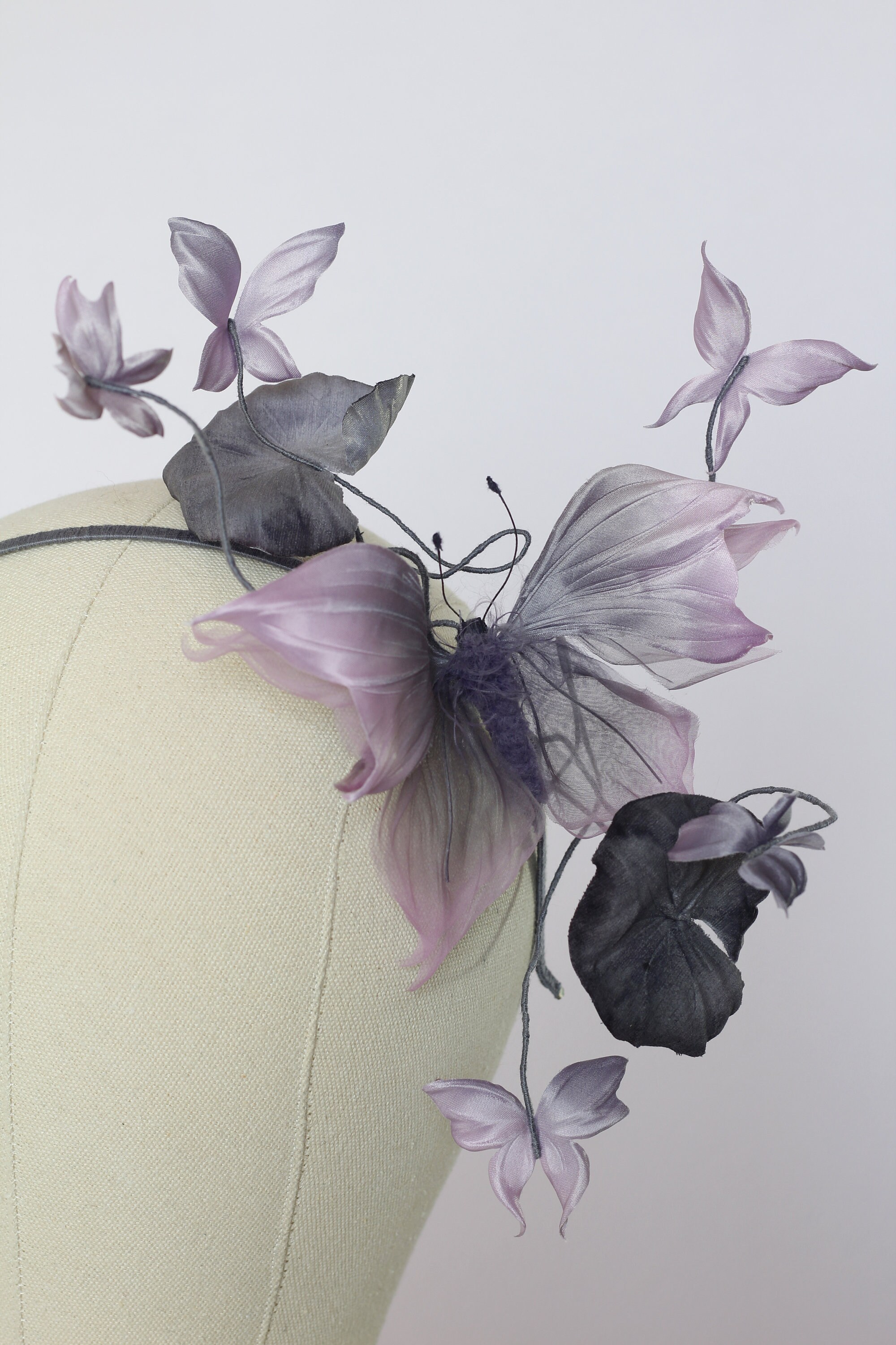 Unique Pink Butterfly Fascinator: Statement Hairpiece With Silk ...