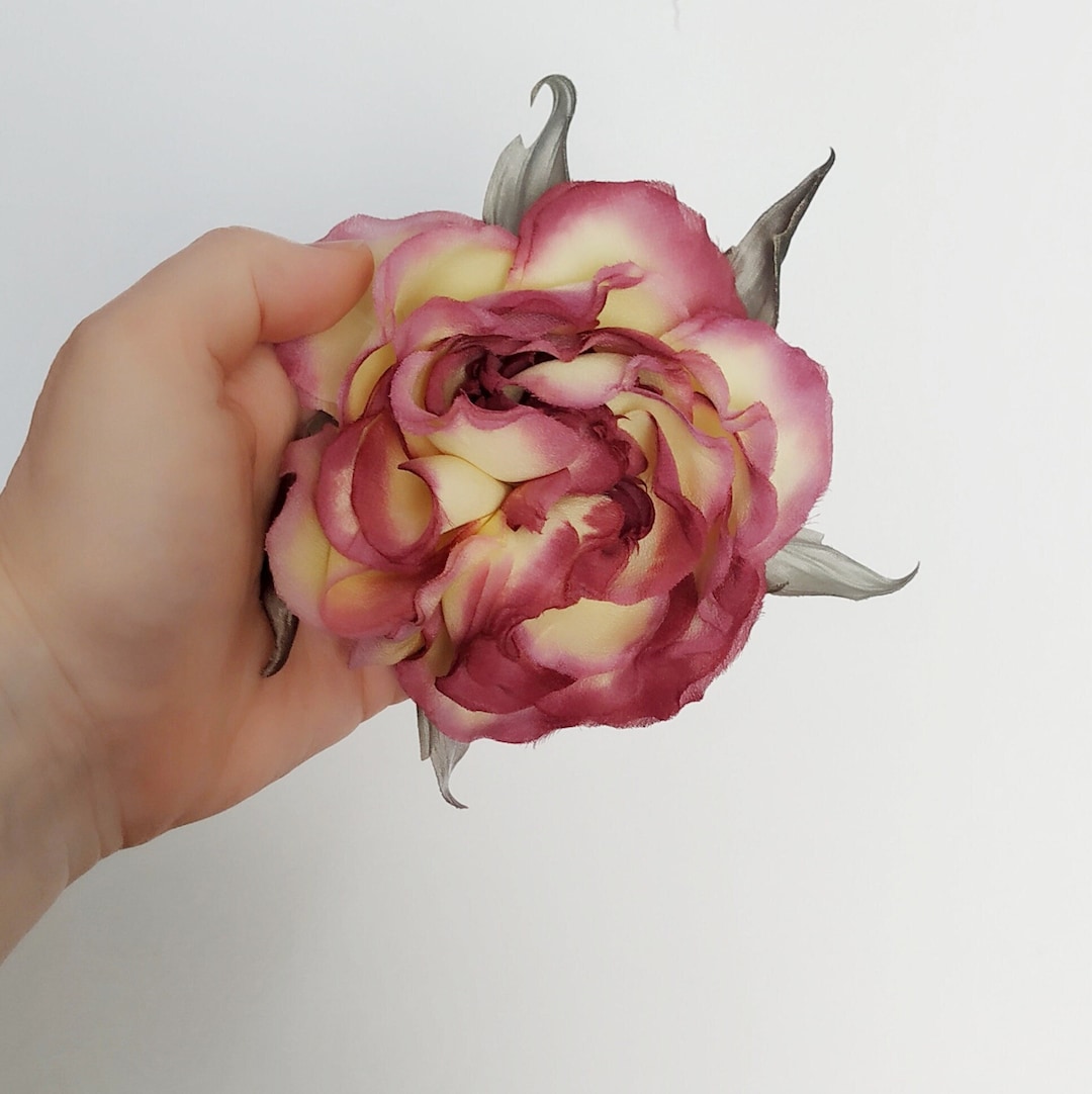 Silk Rose Brooch Female Friend Gift Large Flower Brooch Mother-in-law ...