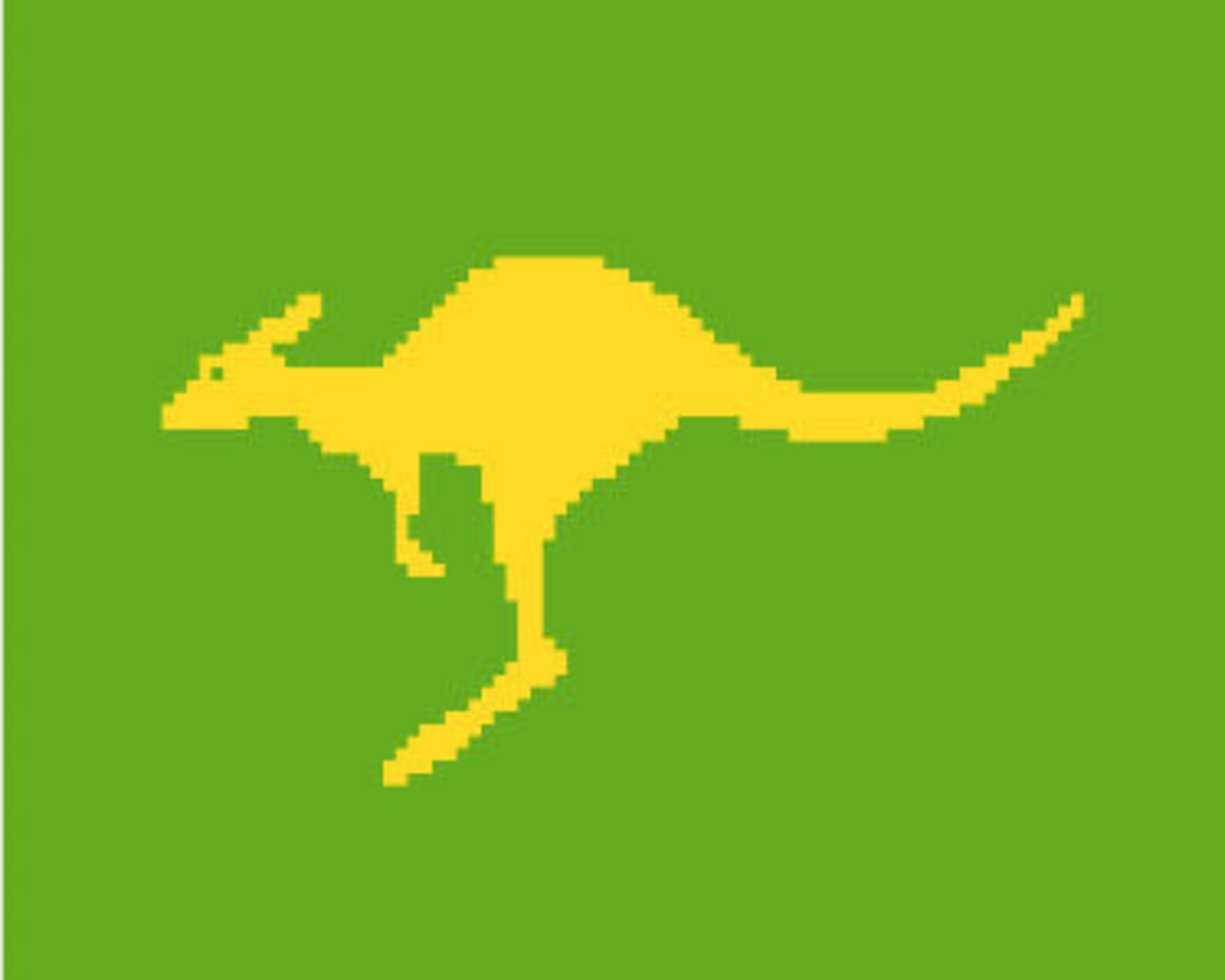 Australian Kangaroo Flag C2C Corner to Corner Crochet Knitting Tunisian ...