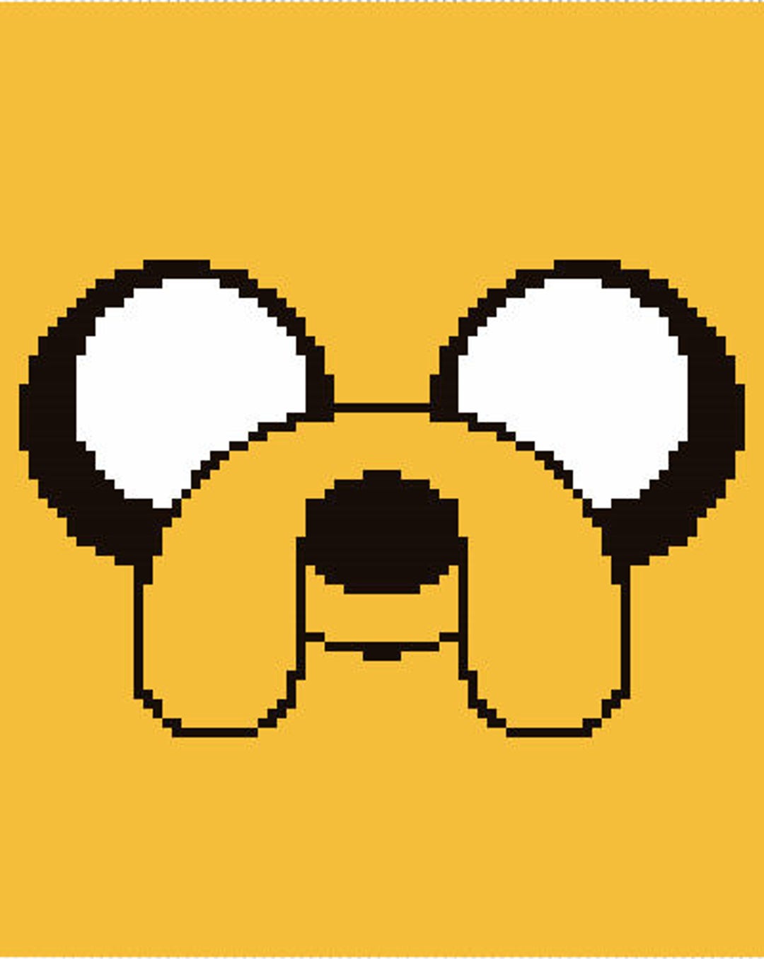 Jake the Dog Adventure Time Crochet C2C Knit Cross Stitch Tunisian ...