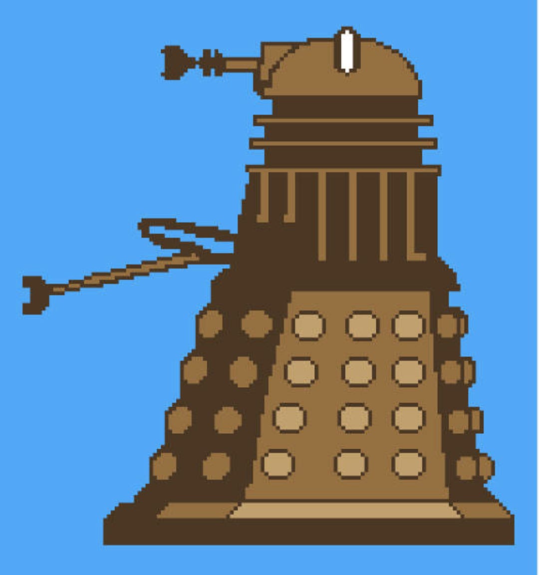 Dr. Who Dalek C2C, Corner to Corner, Crochet, Knitting Tunisian Cross ...