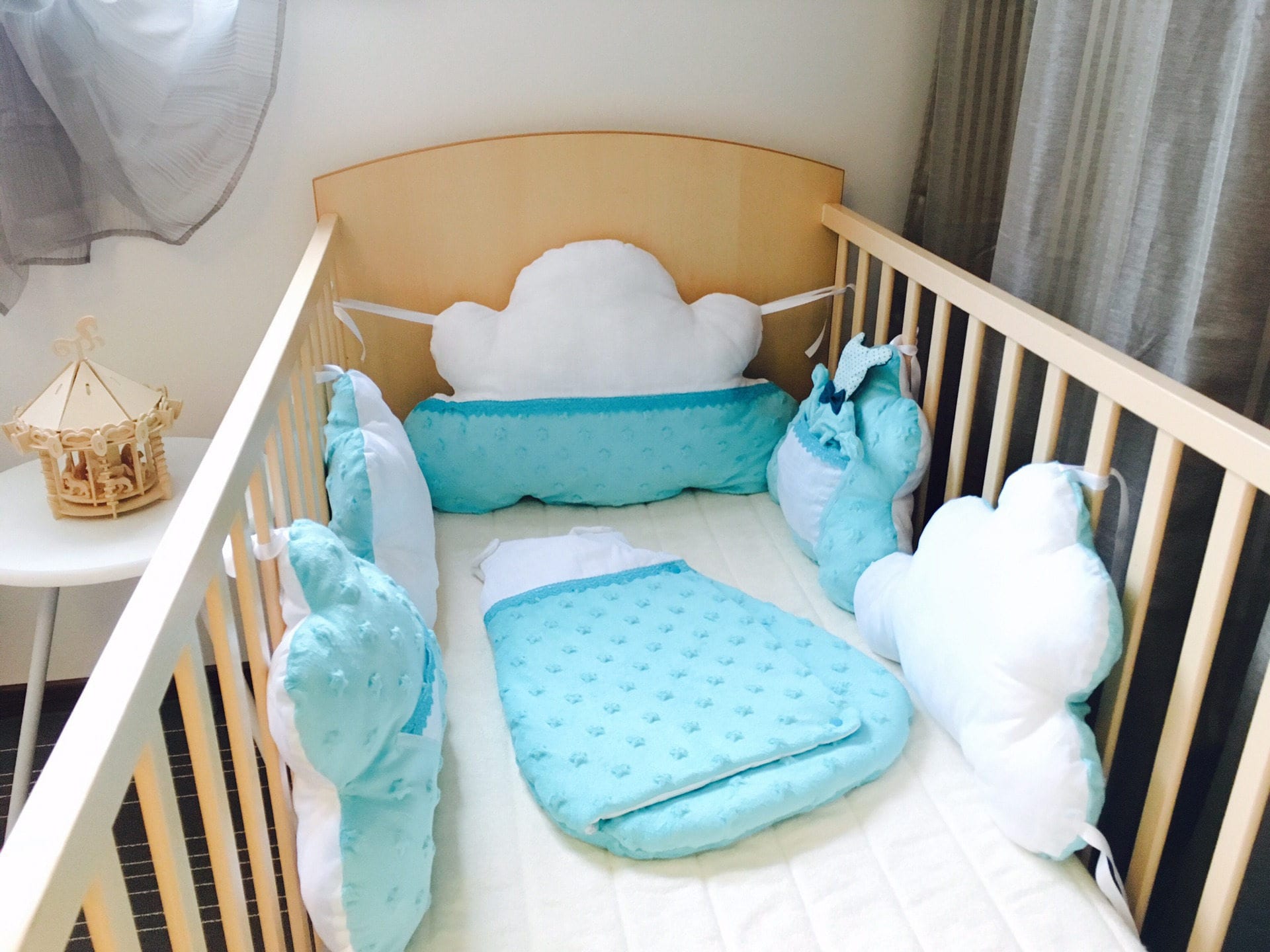 Tour De Lit Nuage Modulable Et évolutif Pour Lit 60x120 Cm Etsy