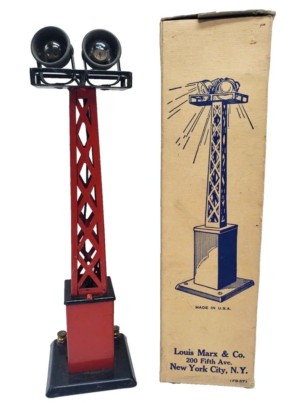 Vintage 1940's Louis Marx Prewar Flood Light Tower 416 in - Etsy