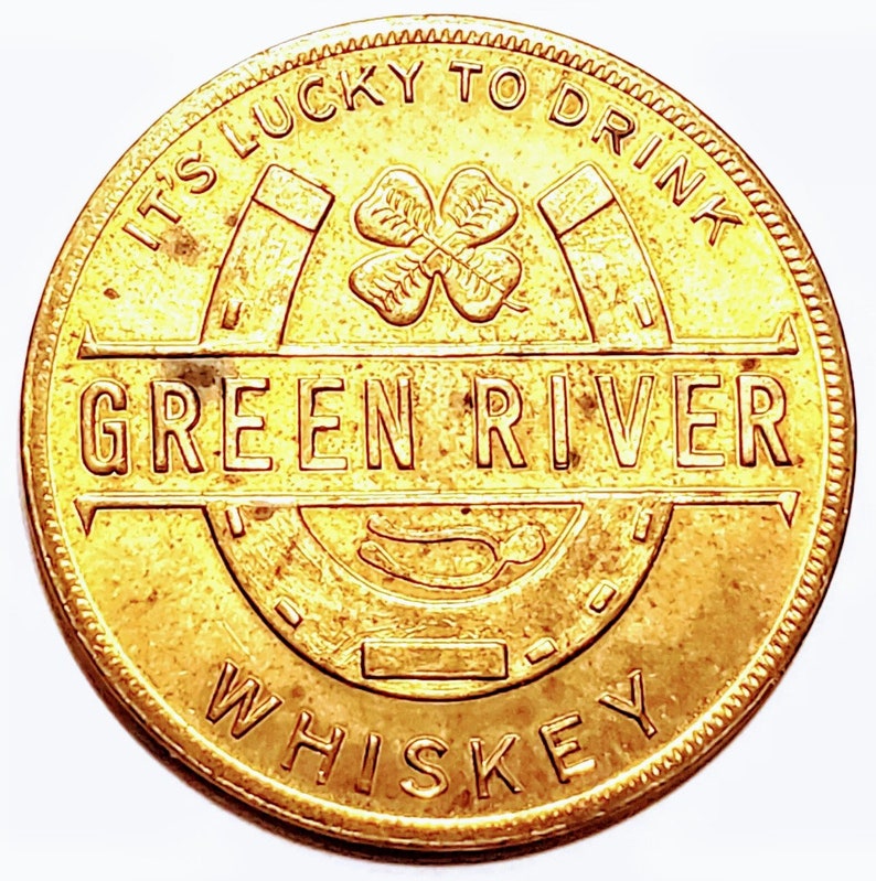 1920's Green River Whiskey Pre Prohibition Brass Good Luck Token - Etsy
