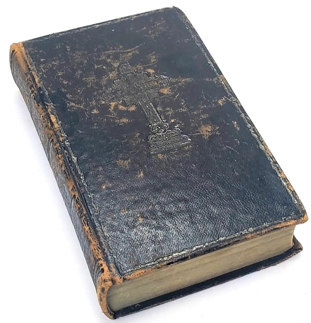 Antique 1856 Himmelstron Eines Wahren Christen German Leather Bound ...