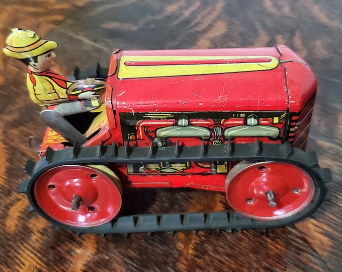 1940's Marx Midget Climbing Tractor Vintage Wind up Tin Toy - Etsy