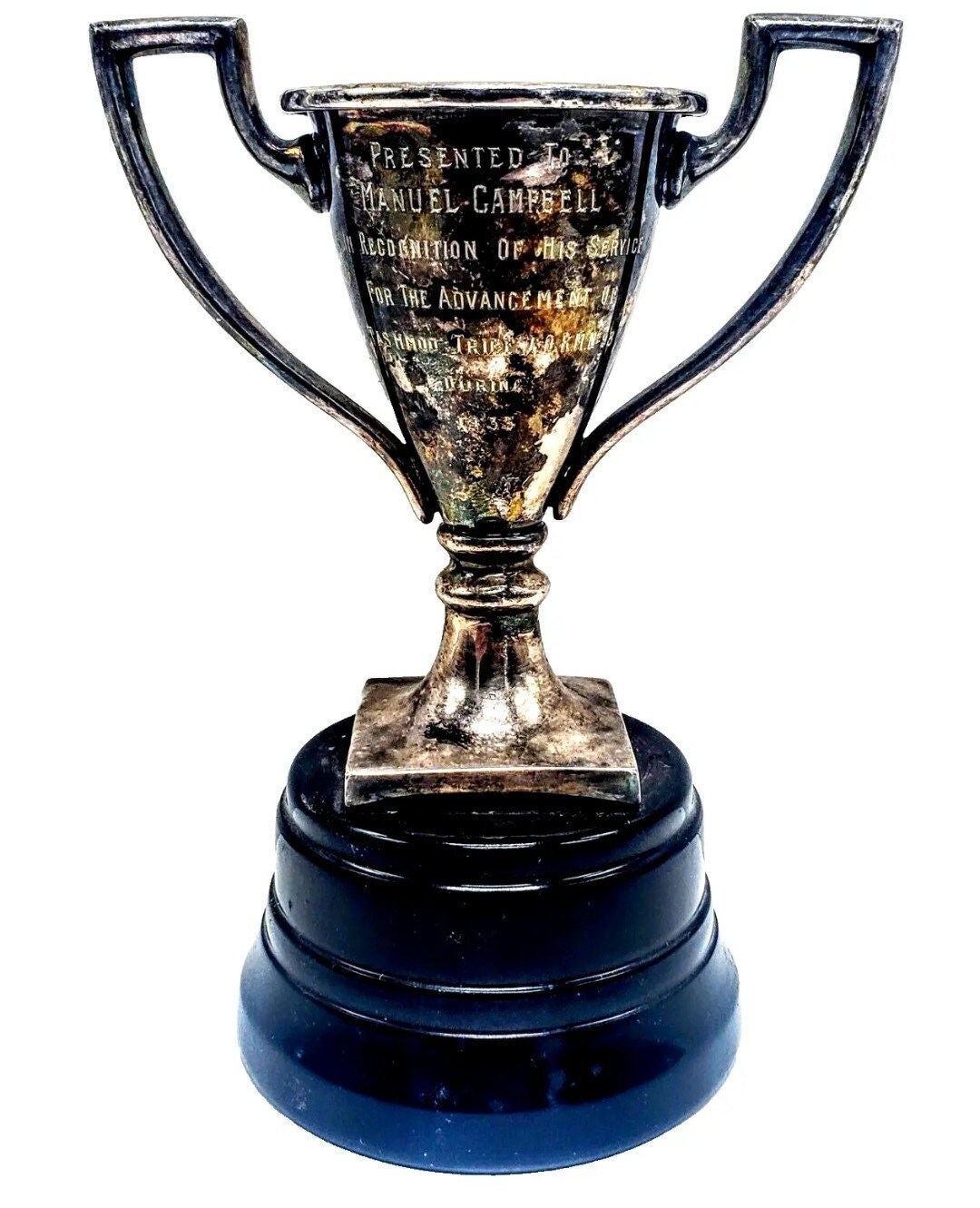 Rare 1935 Tashmoo Tribe Improved Order of Red Men Fraternal IORM Trophy ...