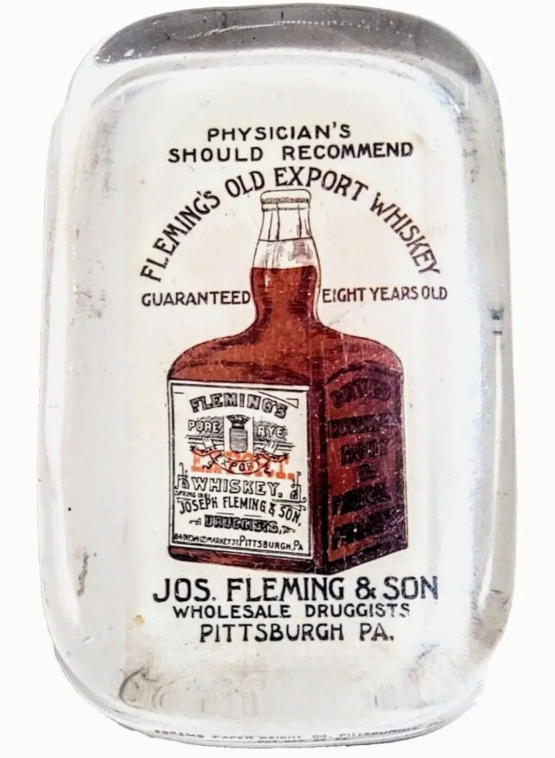 Antique Pre Prohibition Jos Fleming's Old Export Whiskey Pittsburg PA ...