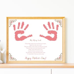 Mother's Day Handprint Craft for Kids, Gift for Mom, Mother's Day Poem ...
