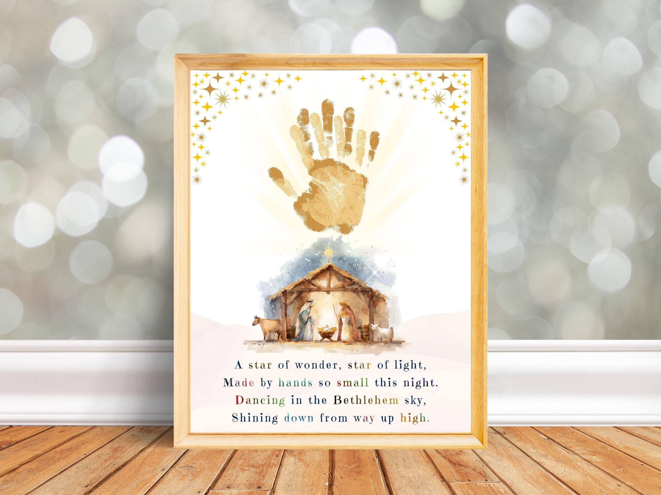 Christmas Nativity Handprint Poem Craft for Kids, Christian Printable ...