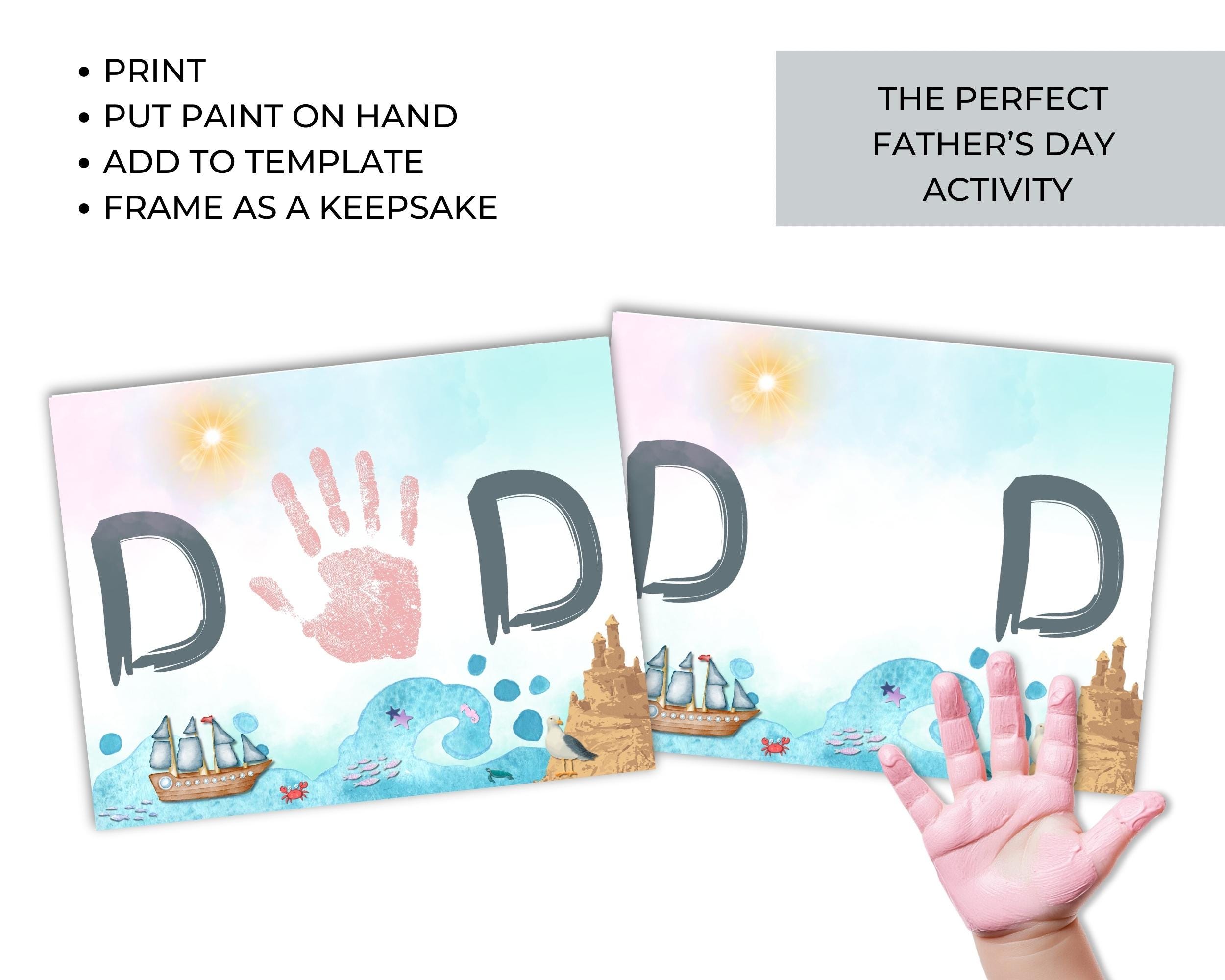 Dad Nautical Handprint Craft for Kids, Father's Day Craft, Keepsake ...