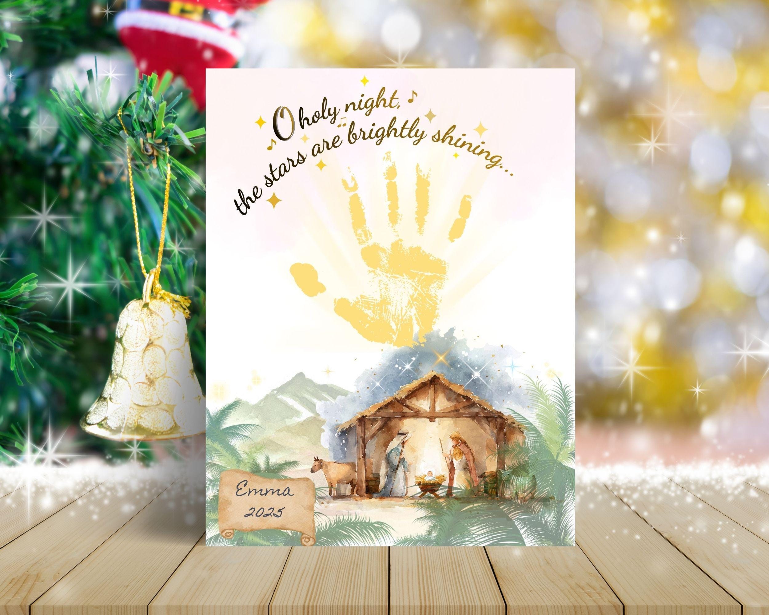 Christmas Nativity Handprint Craft for Kids, Christian Printable ...