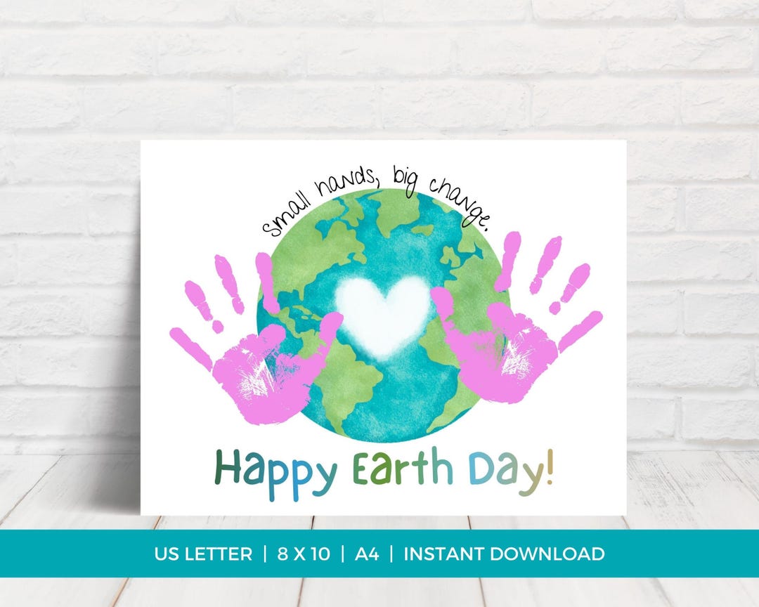 Earth Day Handprint Craft, Earth Day Craft, Earth Day Party, Planet ...