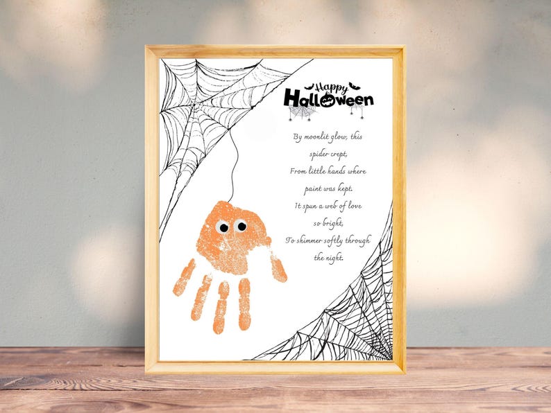 Spider Poem Handprint Craft, Happy Halloween Handprint Art Printable ...