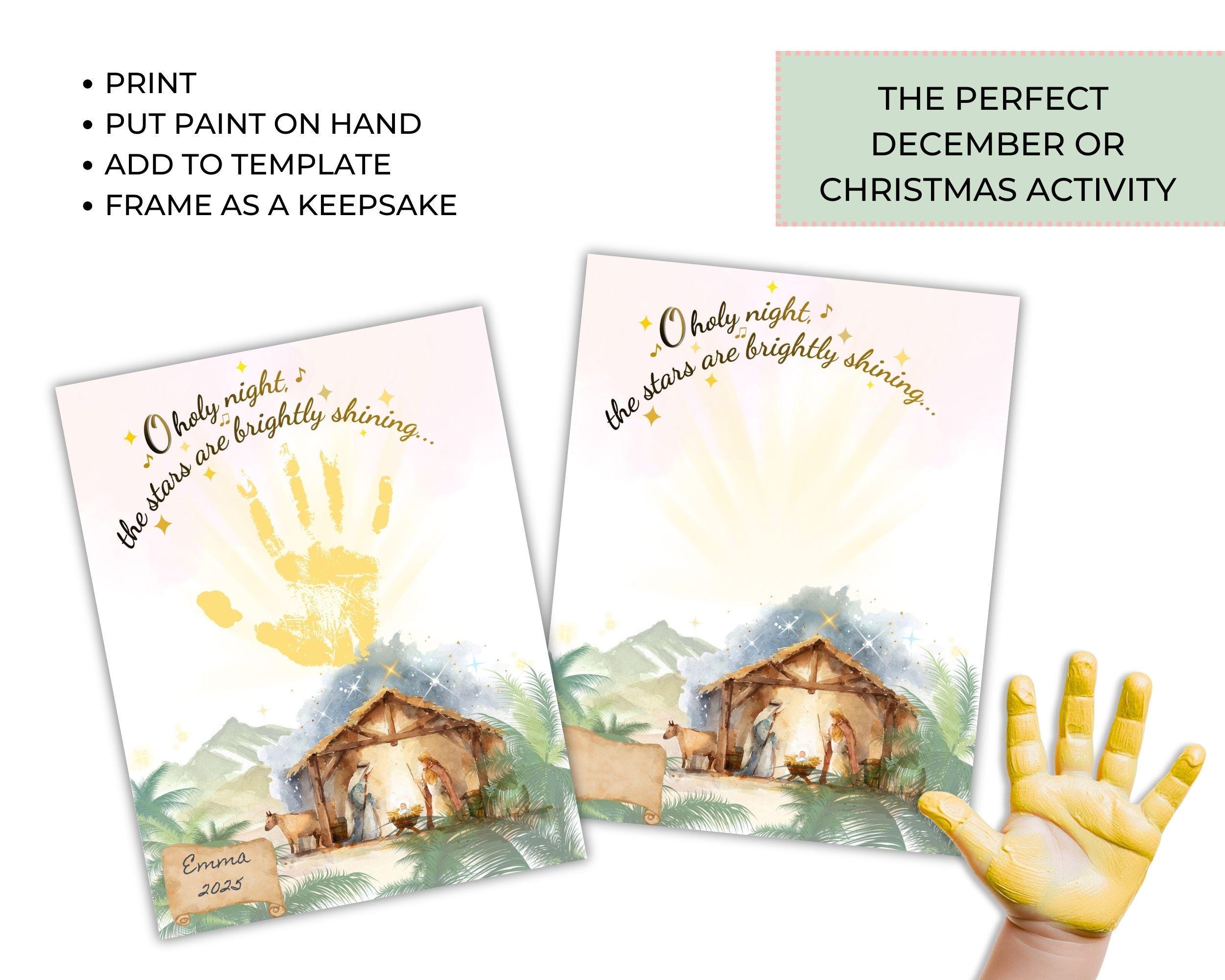 Christmas Nativity Handprint Craft for Kids, Christian Printable ...