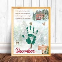Merry and Bright Footprint Craft DIY, Christmas Lights Handprint Art ...