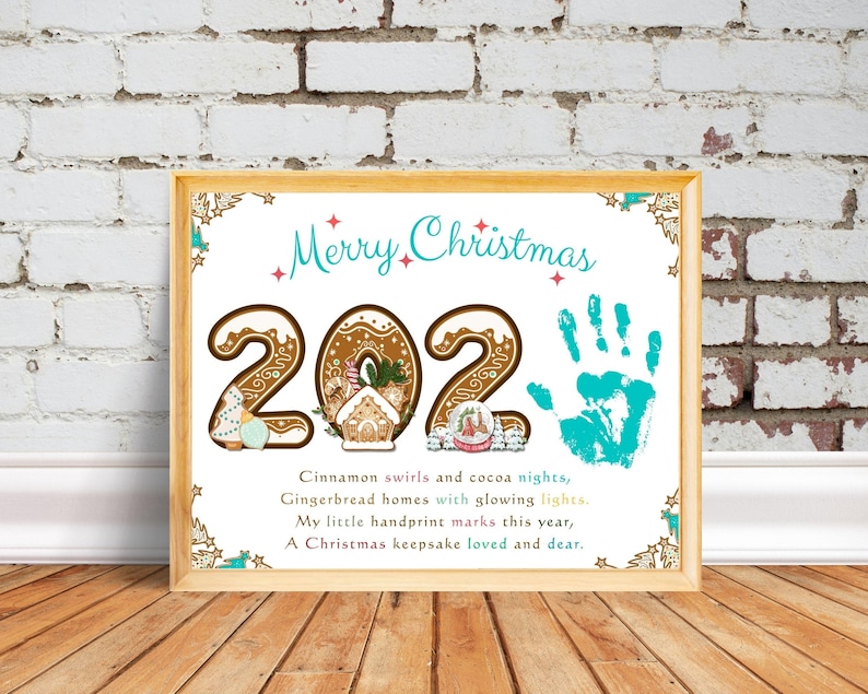 2025 Christmas Handprint Craft, Printable Poem Keepsake, Toddler and ...