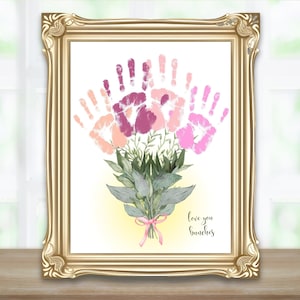 Nana Mother's Day Handprint Craft for Kids, 5 Handprint Crafts, Gift ...