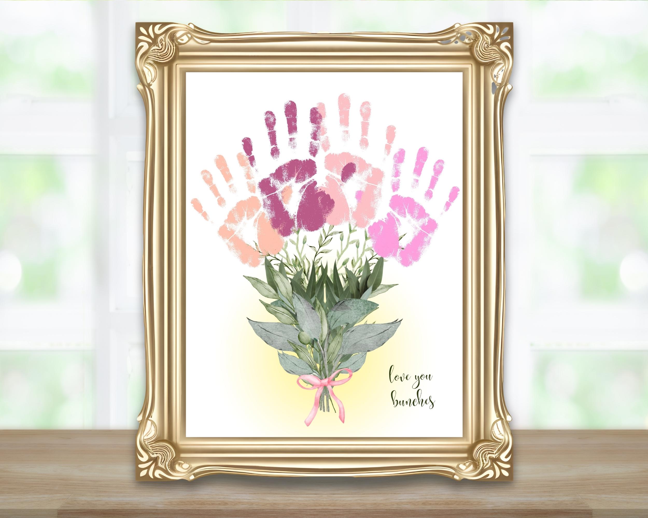 Nana Mother's Day Handprint Craft for Kids, 5 Handprint Crafts, Gift ...