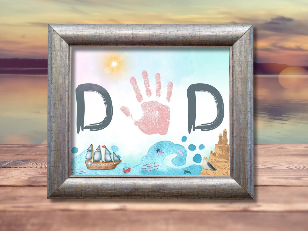Dad Nautical Handprint Craft for Kids, Father's Day Craft, Keepsake ...