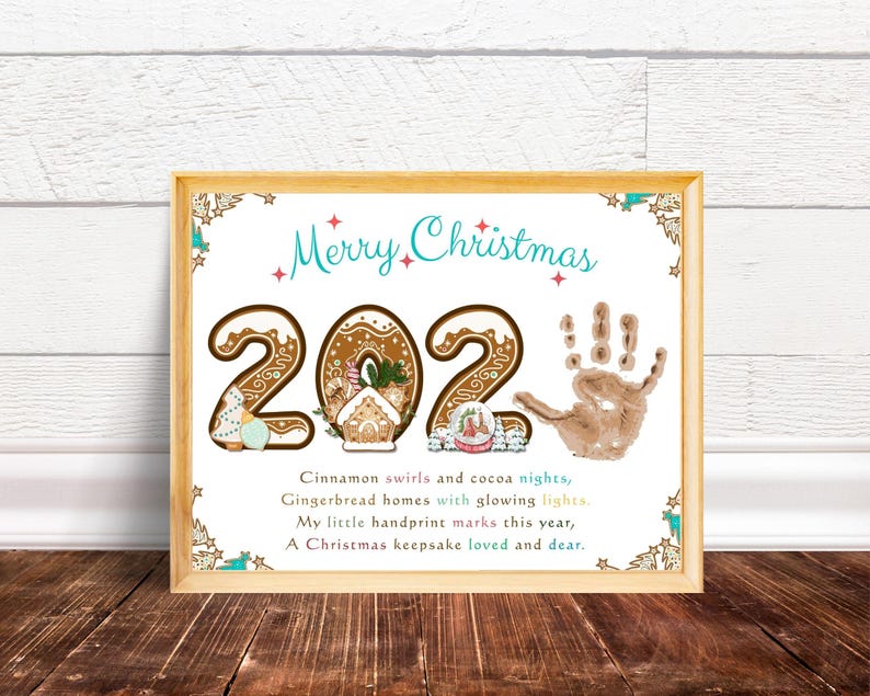 2025 Christmas Handprint Craft, Printable Poem Keepsake, Toddler and ...